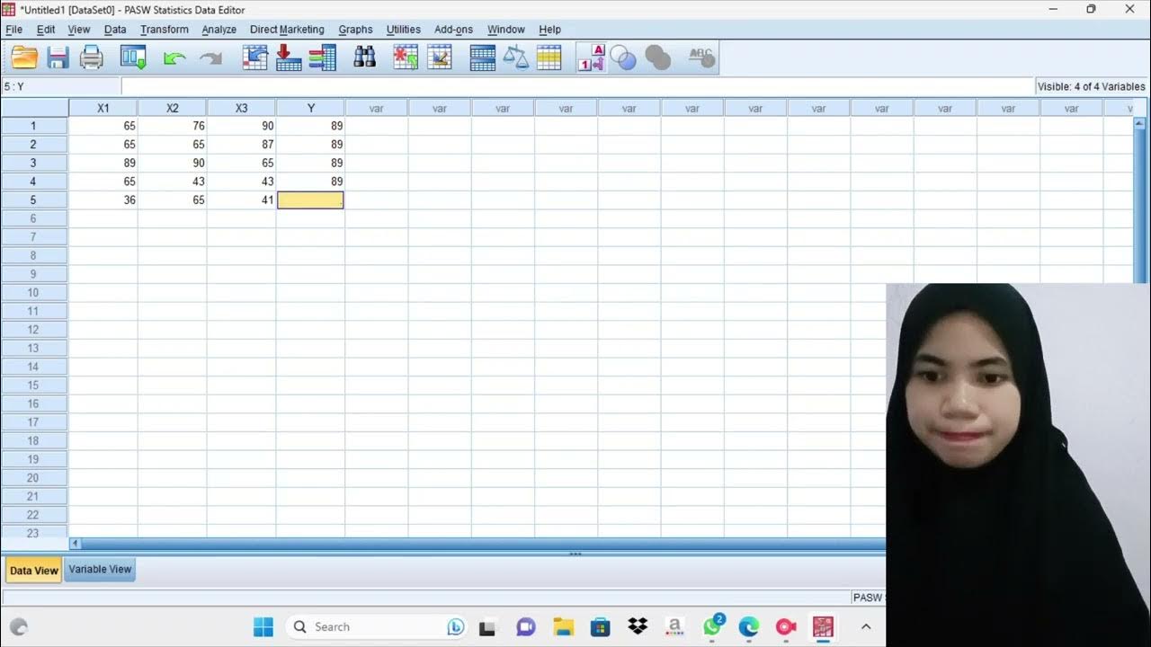tutorial menginput data analisis jalur spss versi 18 - YouTube