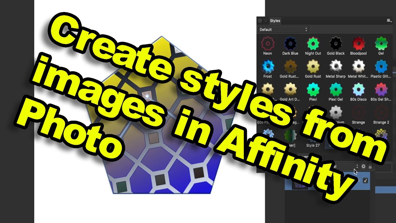 Affinity Photo tutorial : Create styles with images / photos / tiles ...