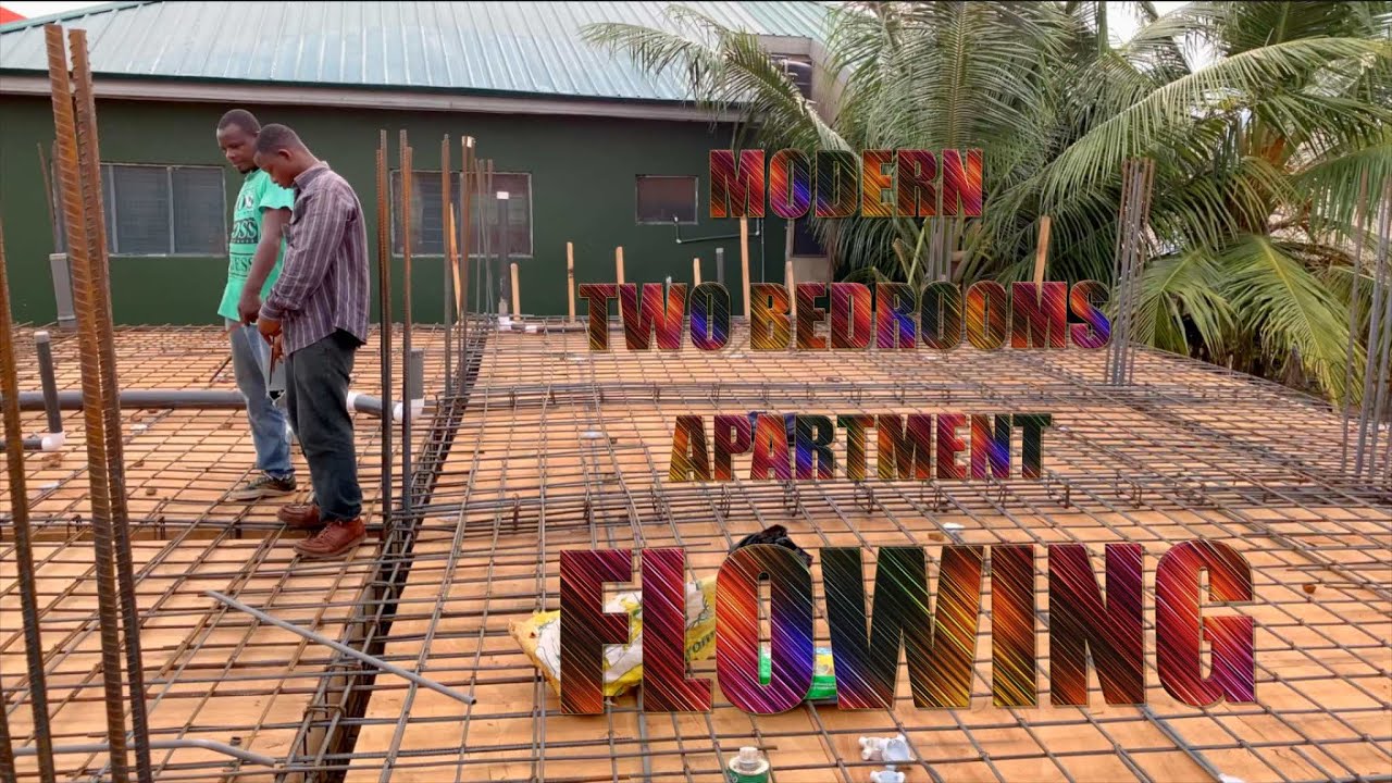BUILDING IN GHANA/TWO BEDROOMS APARTMENT FLOWING - YouTube