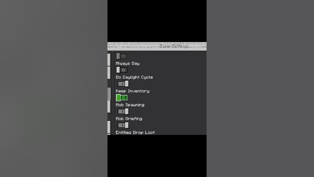 How To Turn on Keep inventory in Minecraft #gaming #short #shorts # ...