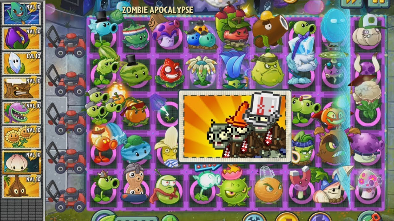 Plants vs Zombies 2: Todas las Plantas vs Los Zombies 8 bit - YouTube