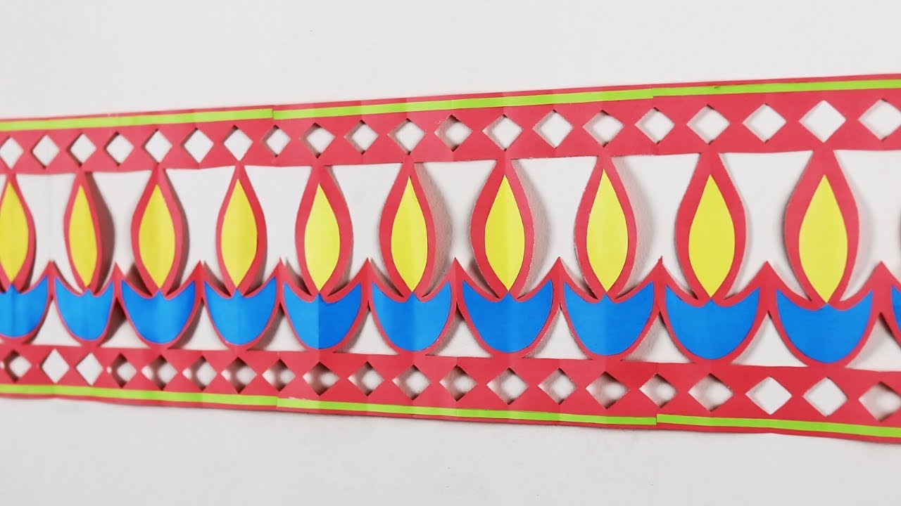 Door Hanging Toran | Easy Diwali Decoration Ideas At Home | Paper ...
