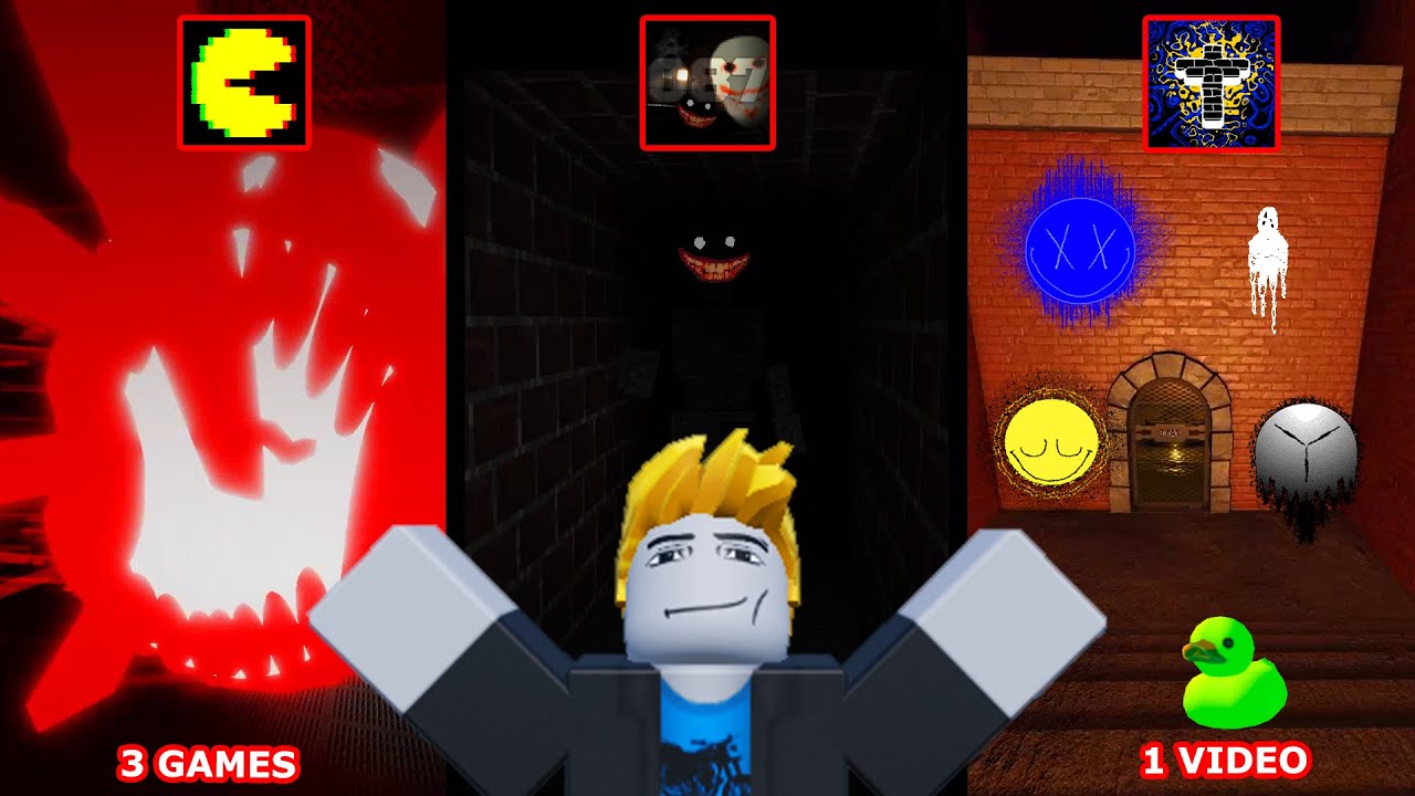 Playing three random horror games! - Roblox - YouTube