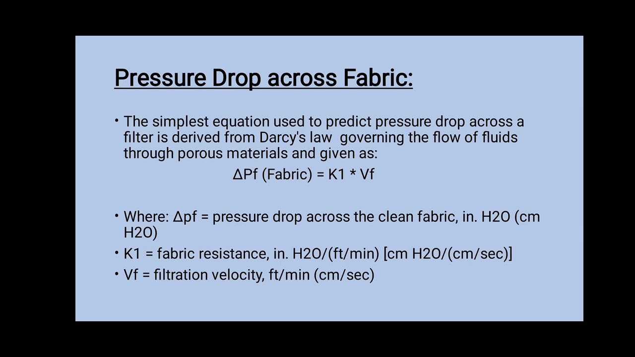 Bag house - Differential Pressure or Pressure Drop - YouTube