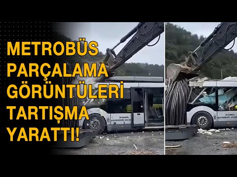 Metrobüs parçalama görüntüleri tartışma yarattı!