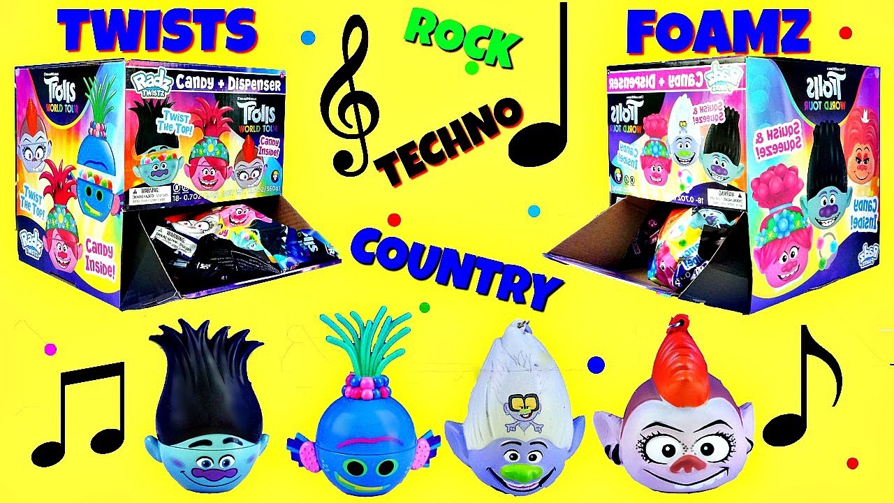 TROLLS World Tour RADZ Candy Dispensers with Posters. - YouTube