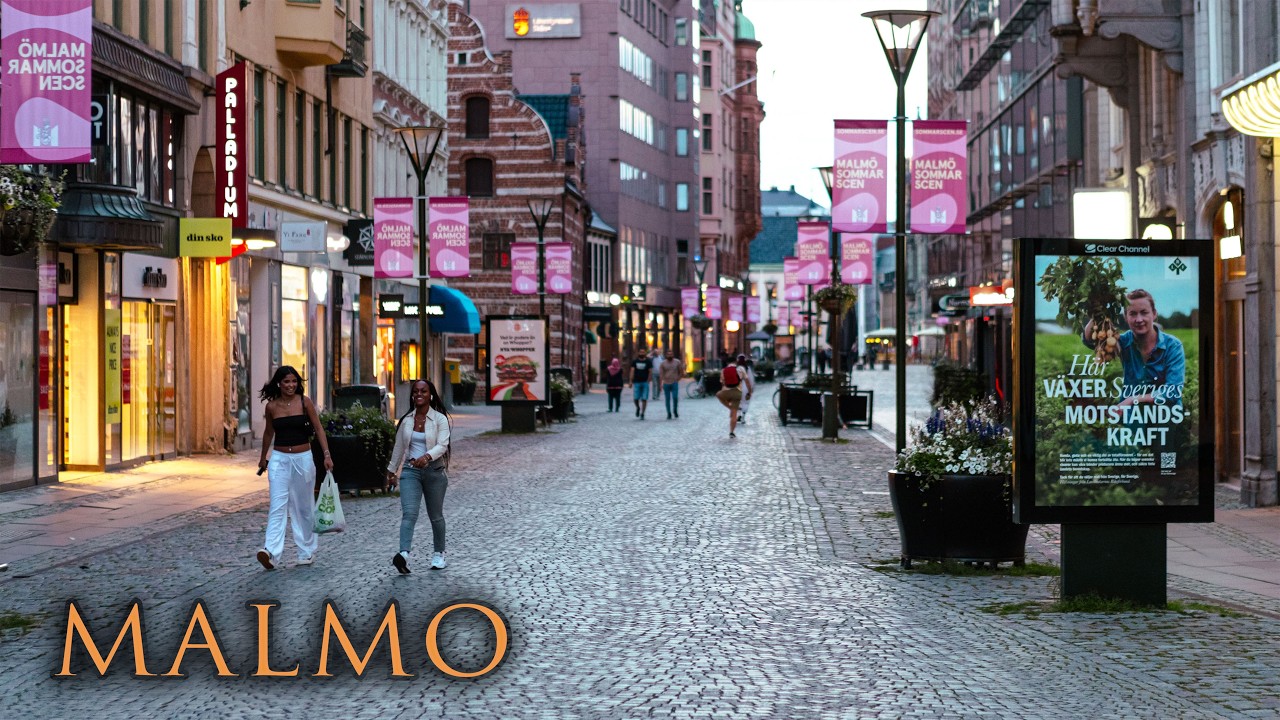 Malmo, Sweden City Walk | Evening City Ambience - YouTube