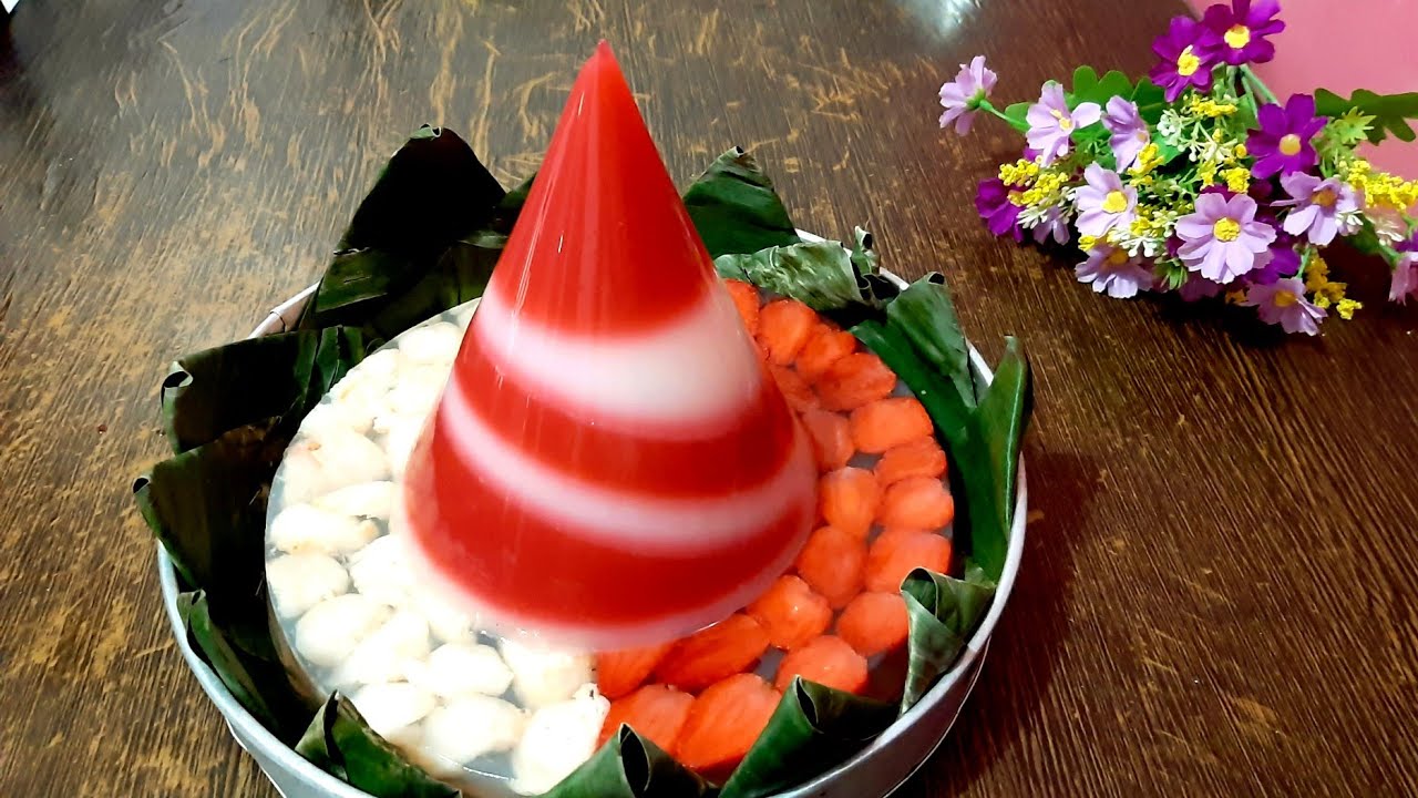 Puding tumpeng buah memperingati HUT RI ke 75 TH - YouTube