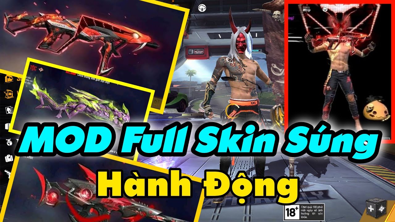 Mod Skin Free Fire Mới nhất Ob29 full skin súng lever7 AK rồng Xanh. Mp ...