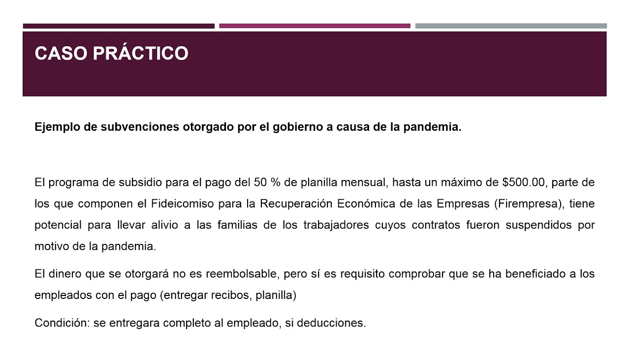 NIC 20 Contabilización de las Subvenciones del Gobierno - YouTube