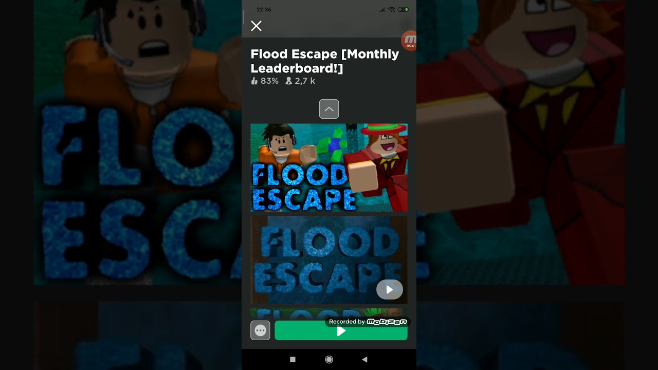 Flood escape ! (Roblox)⬇️ - YouTube