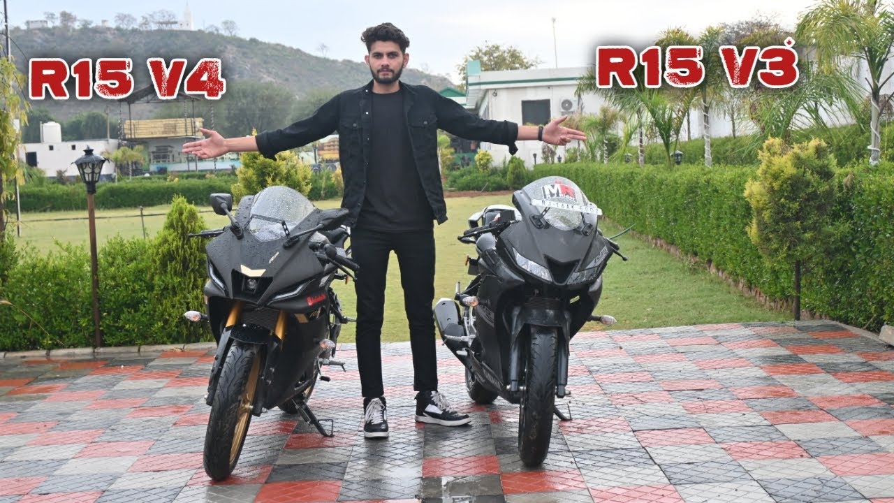 Yamaha R15 V4 vs R15 V3 Detailed Comparison Review || Mr. RJ Rider ...