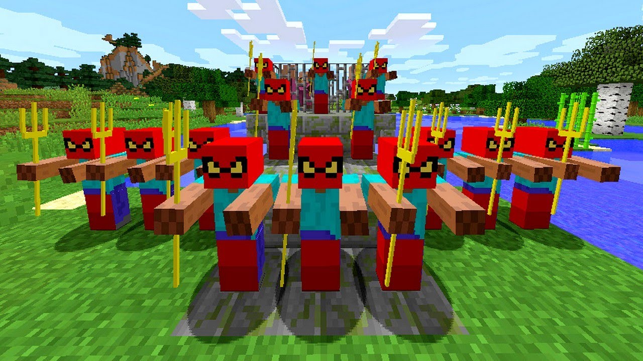 Minecraft Survival - How to rescue the villagers? & 20 Monsters | (ios ...