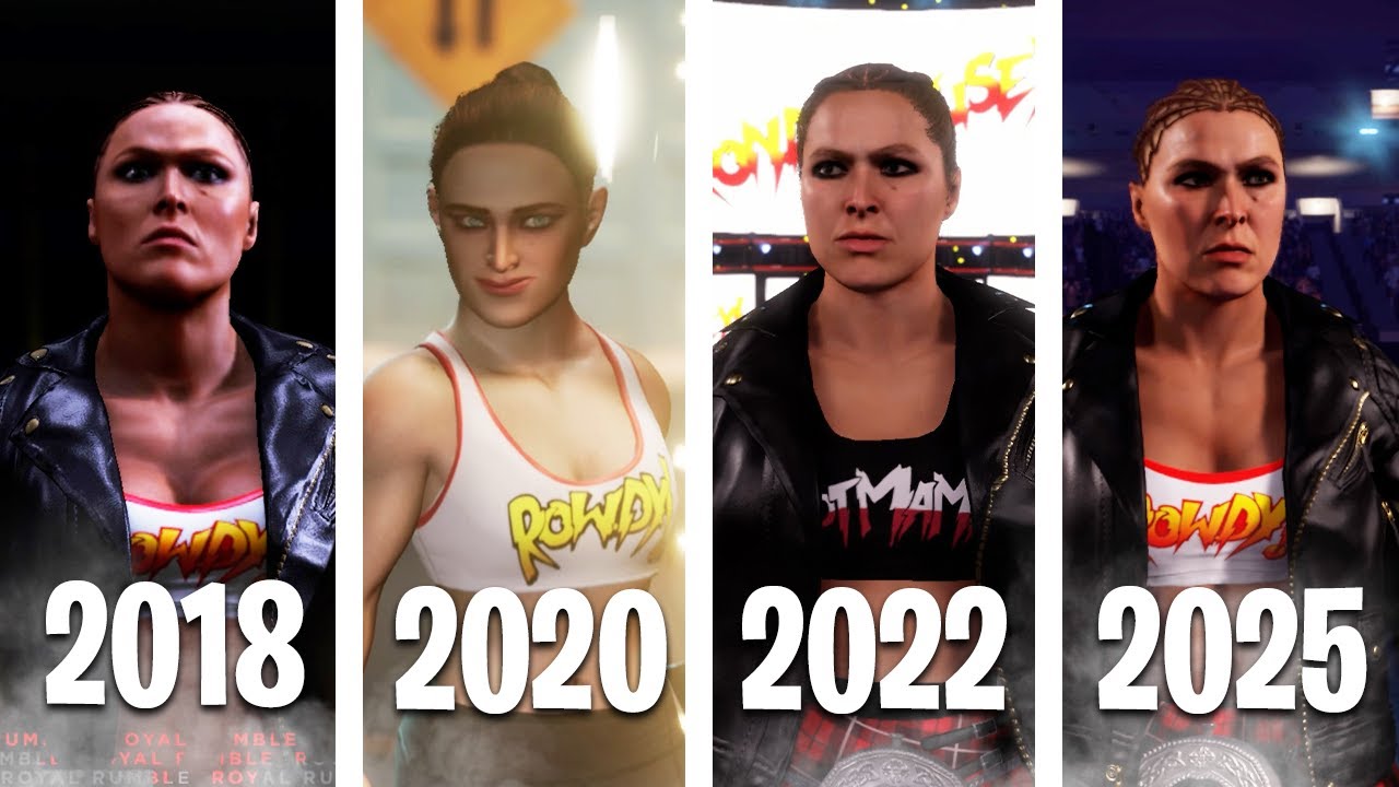 Ronda Rousey Evolution & History In WWE Games (2025) Entrance/Armbar ...
