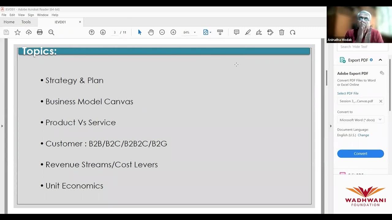 Business Plan Canvas - Masterclass by Anirudha Modak - YouTube