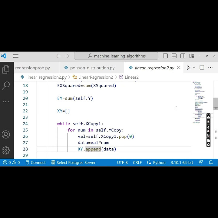 Linear Regression code - YouTube