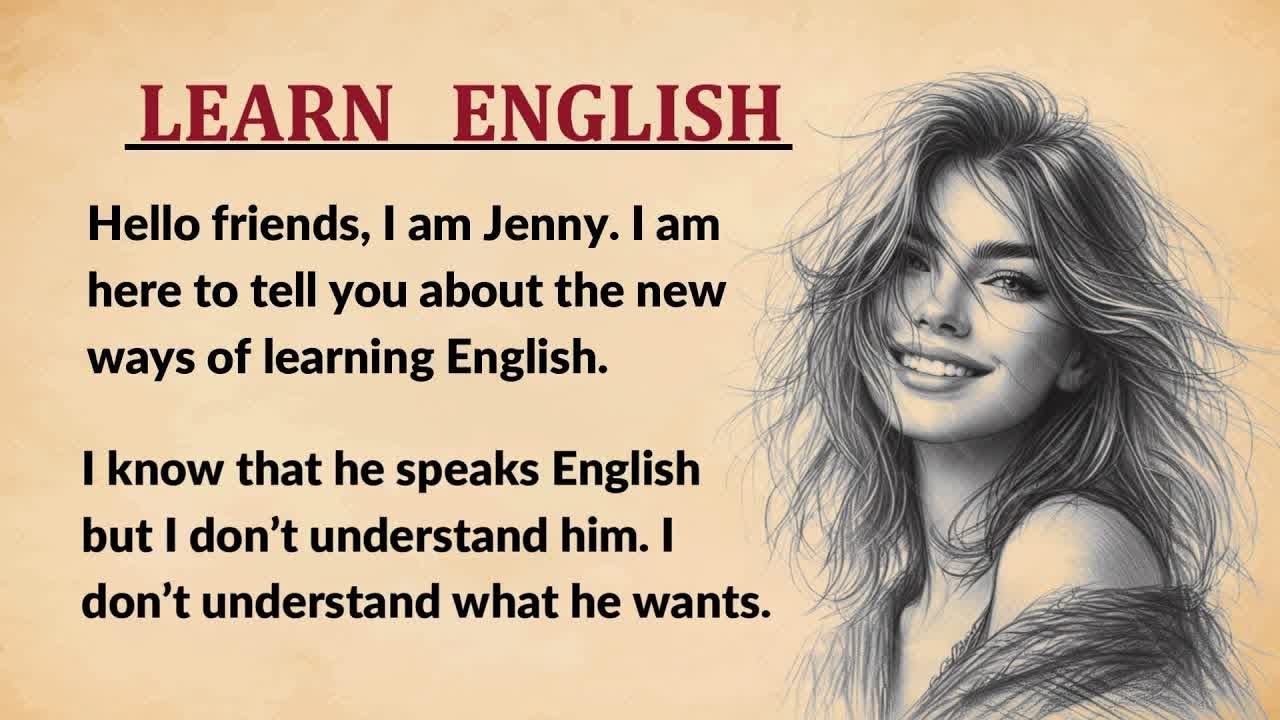 Learn English through Story Level 1 | Hello friends, I am Jenny ...