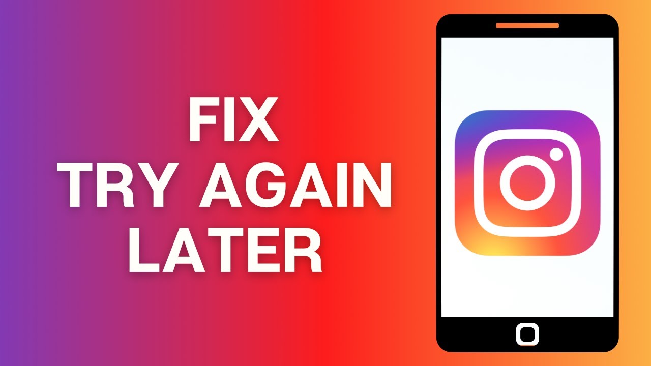 How to Fix Try Again Later on Instagram - YouTube