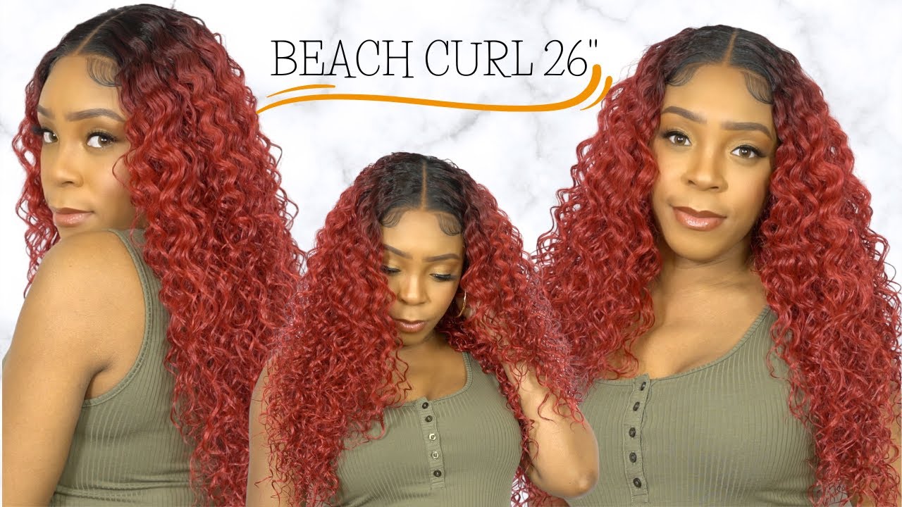 Illuze Synthetic Hair HD Lace Front Wig - BEACH CURL 26 --/WIGTYPES.COM ...