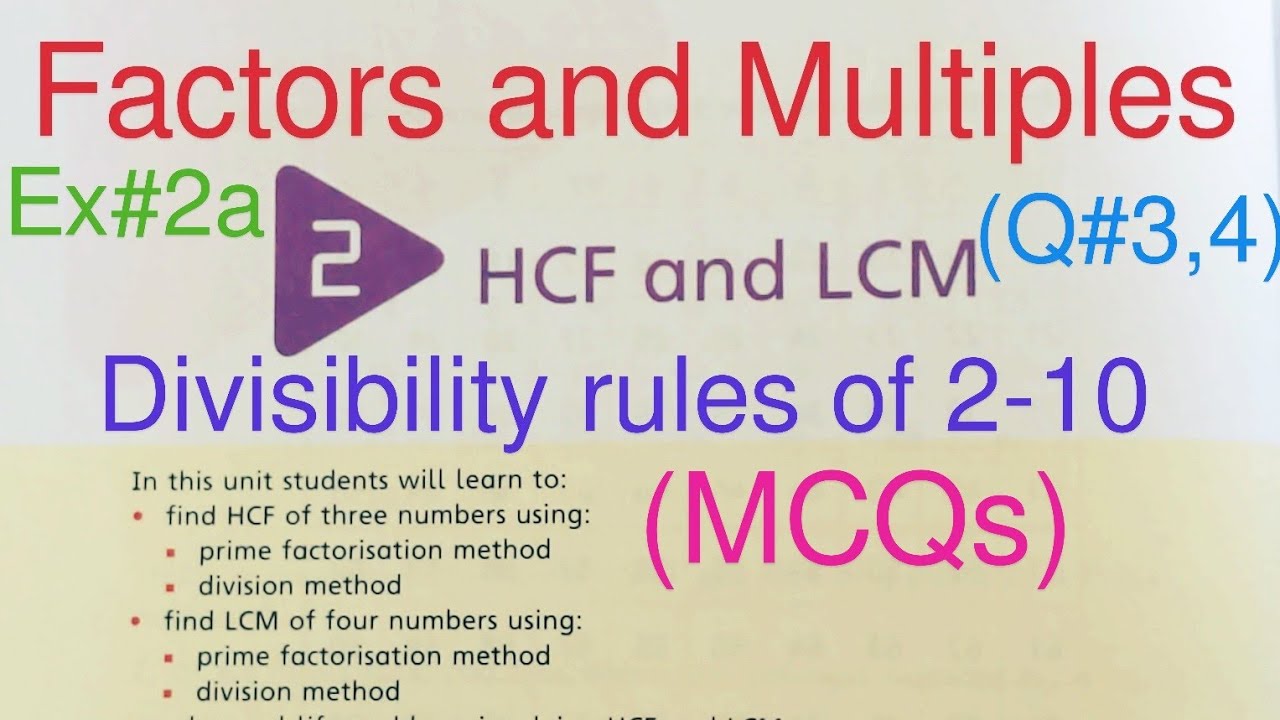 Ex#2a Q#3,4| Chapter 2| Divisibility rules| New Oxford Countdown class ...