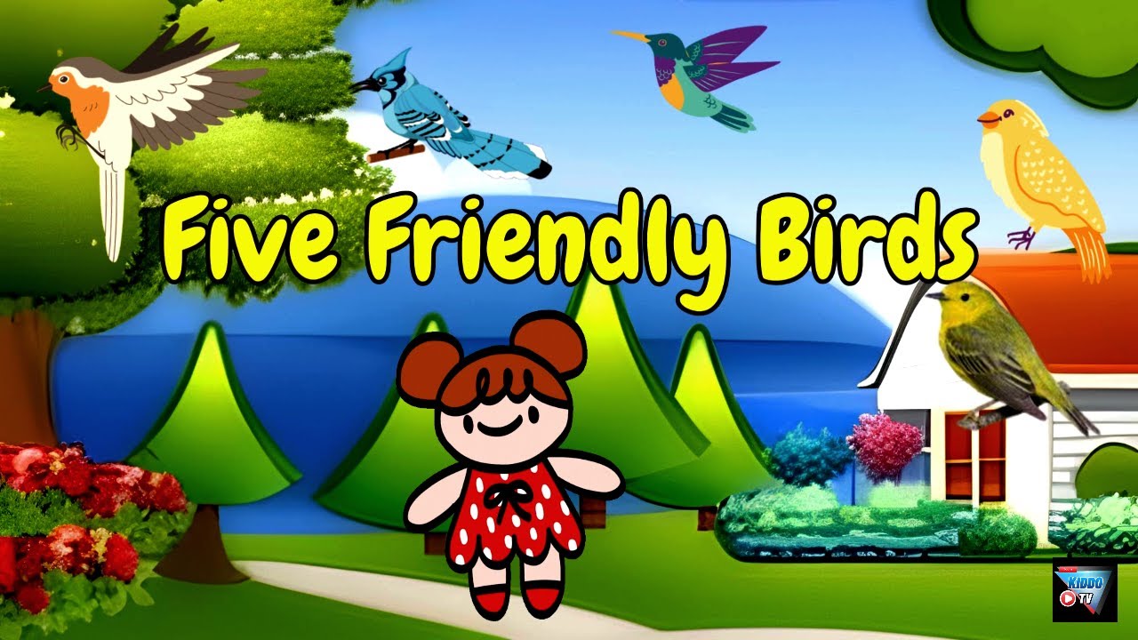 Five Friendly Birds || Learning Birds for Kids || Short Stories for ...