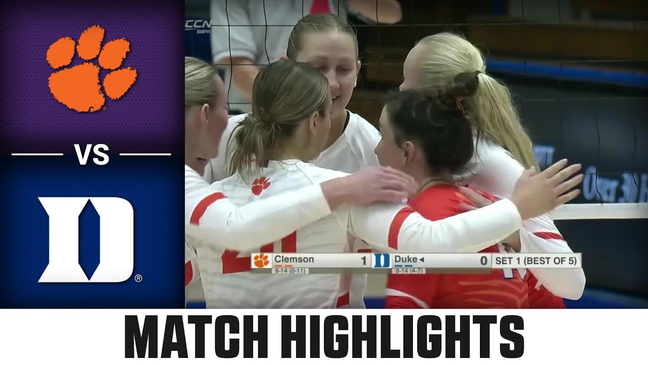 Clemson vs. Duke Match Highlights | 2024 ACC Volleyball - YouTube