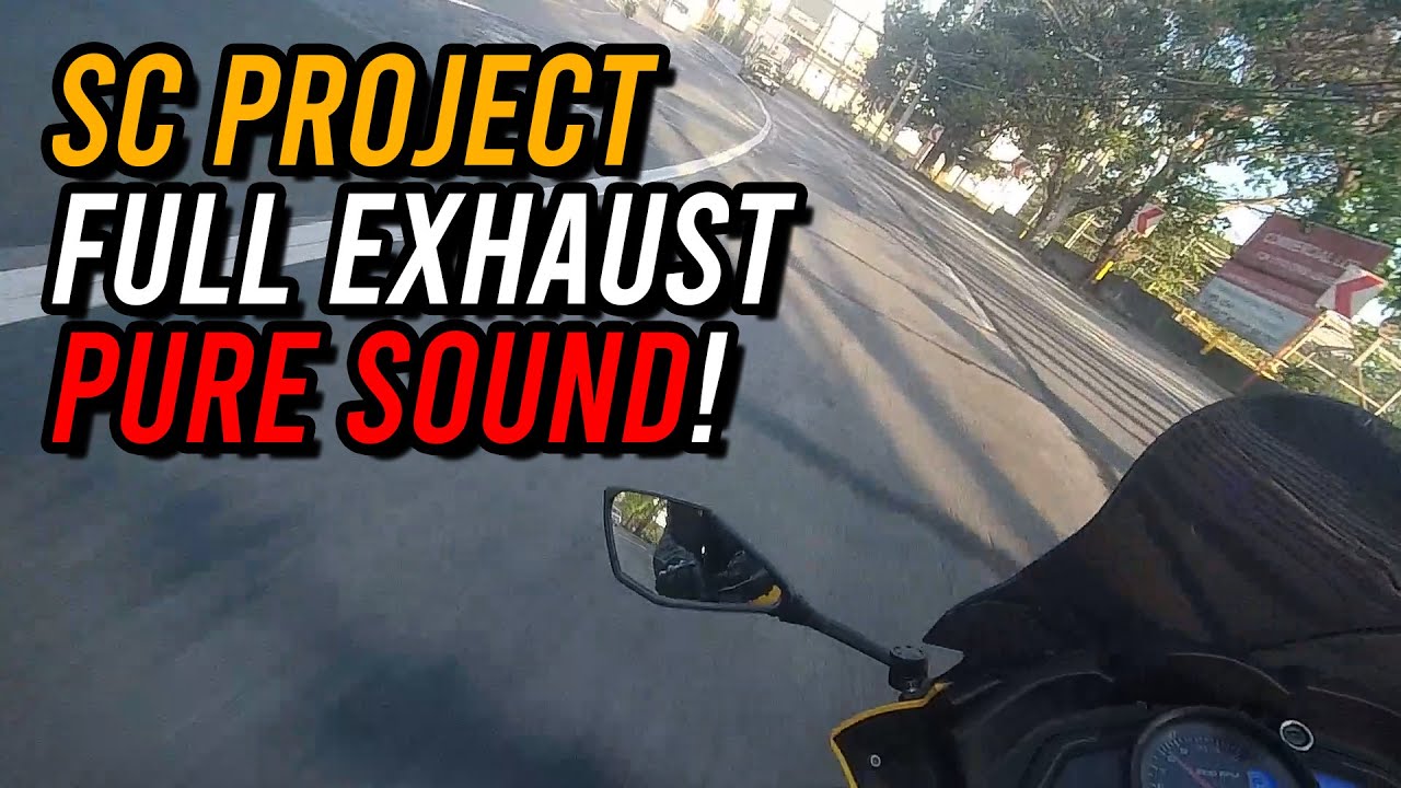 SC Project Full Exhaust Pure Sound on Rouser RS200 - YouTube