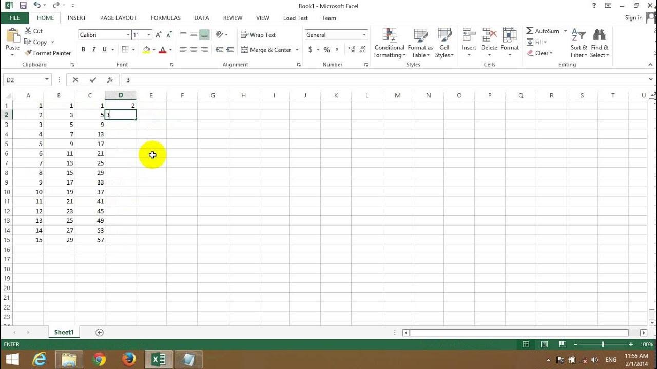 How to set auto number in excel 2013 - YouTube