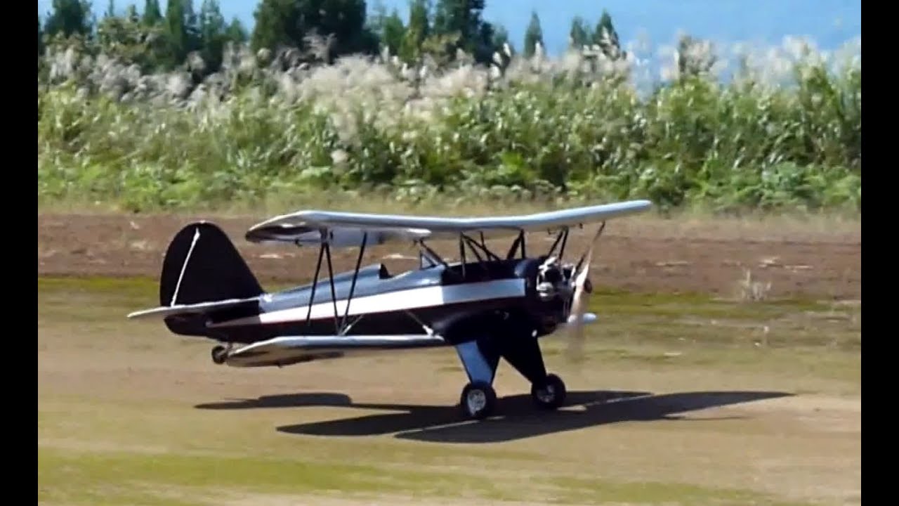 WACO 40%Scale Rc plane maiden flight - YouTube