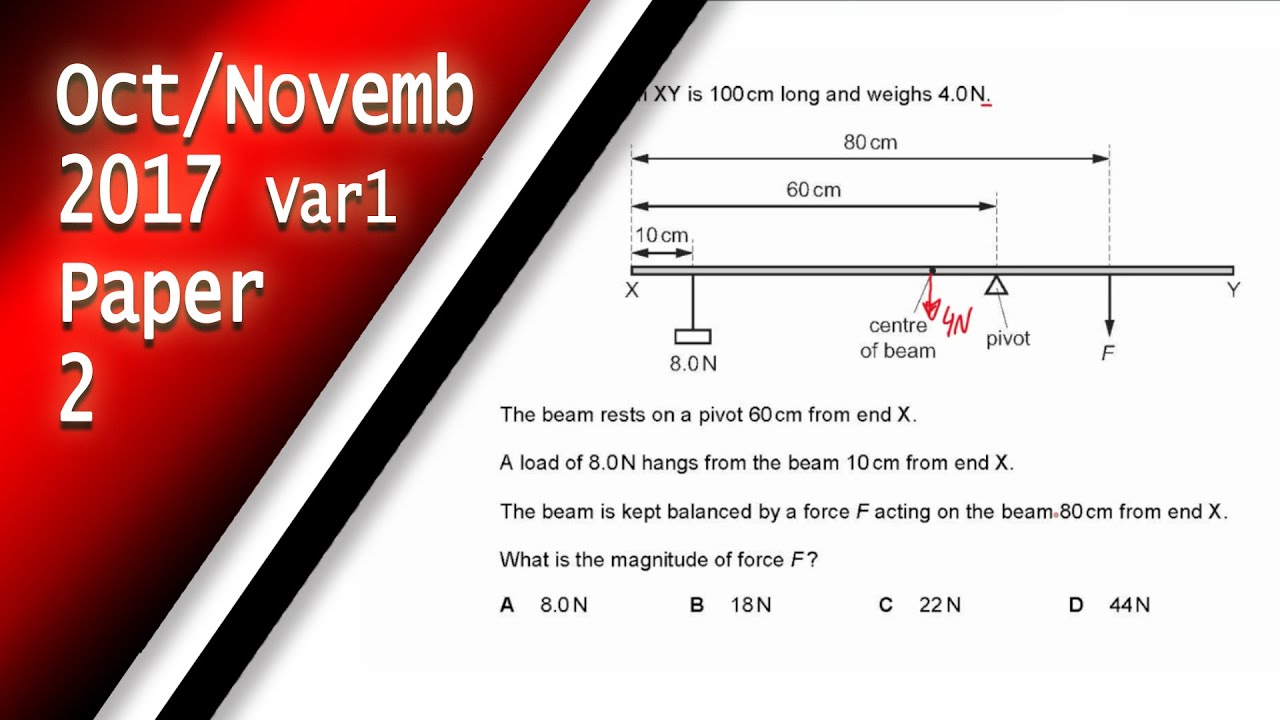 IGCSE Physics October November 2017 Paper 2 Variant 1 - YouTube