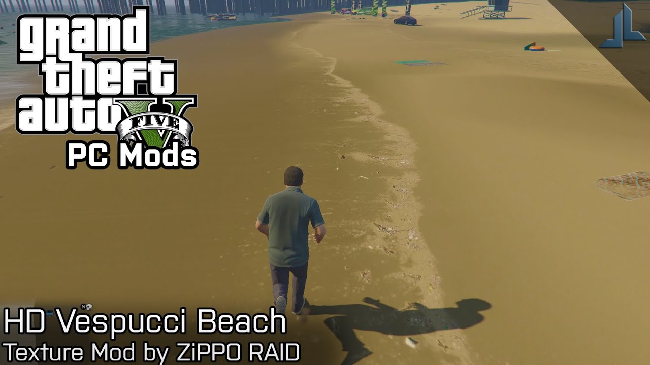 GTA V PC Mods: HD Vespucci Beach Texture Mod - YouTube