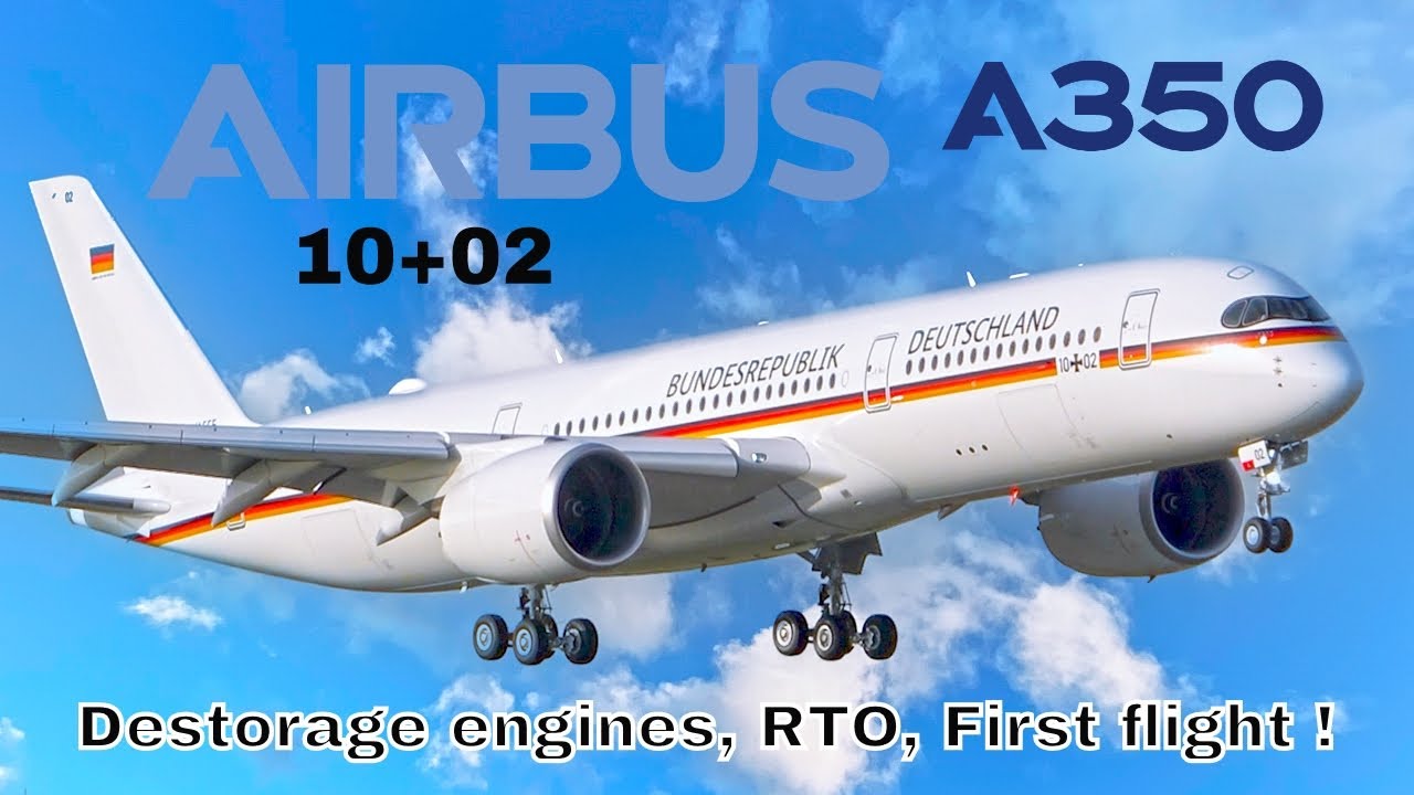 [Bundesrepublik Deutschland] 🇩🇪 Airbus A350 10+02, Dramatic footage ...