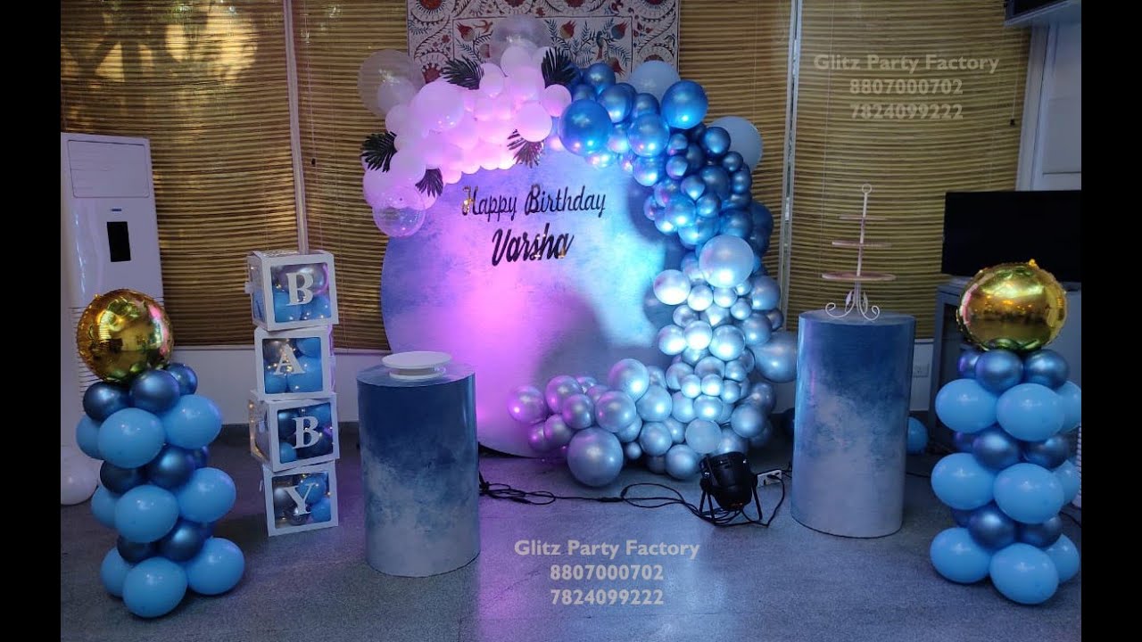 Glitz Party Factory - Elite Birthday decoration setup Silver, White and ...