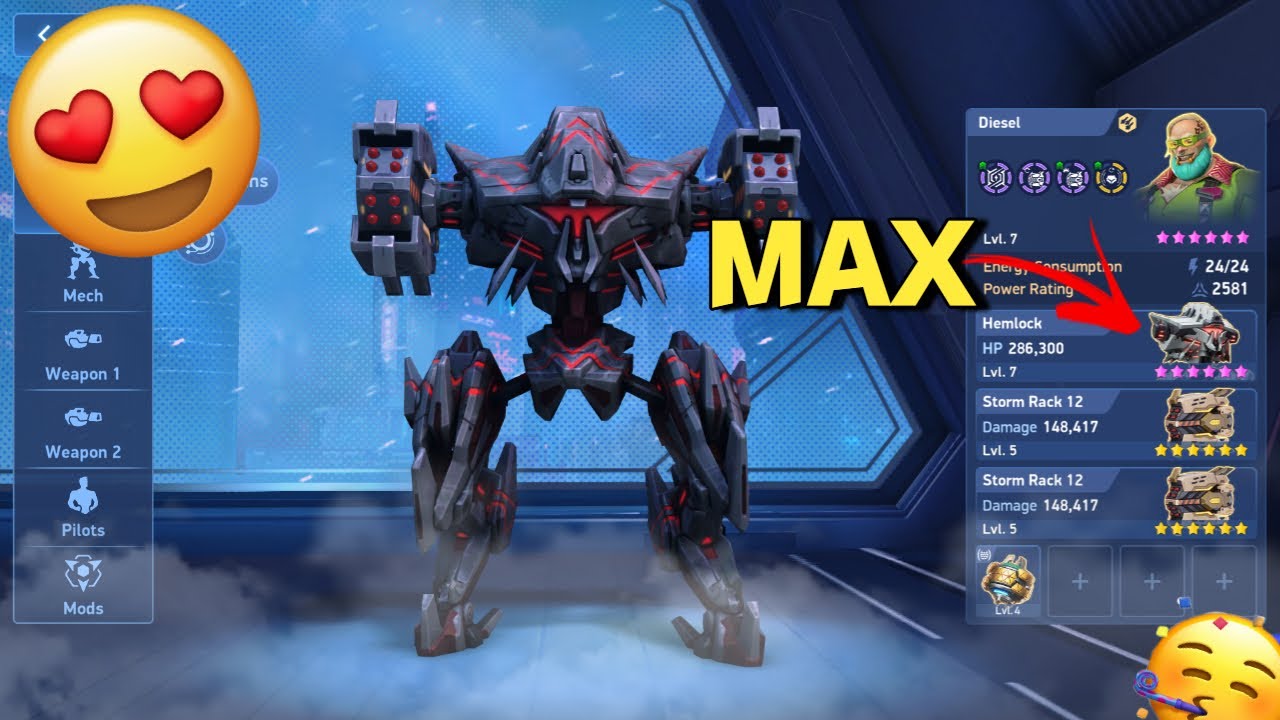 FINALLY I MAXED OUT HEMLOCK 🔥|| Mech Arena - YouTube
