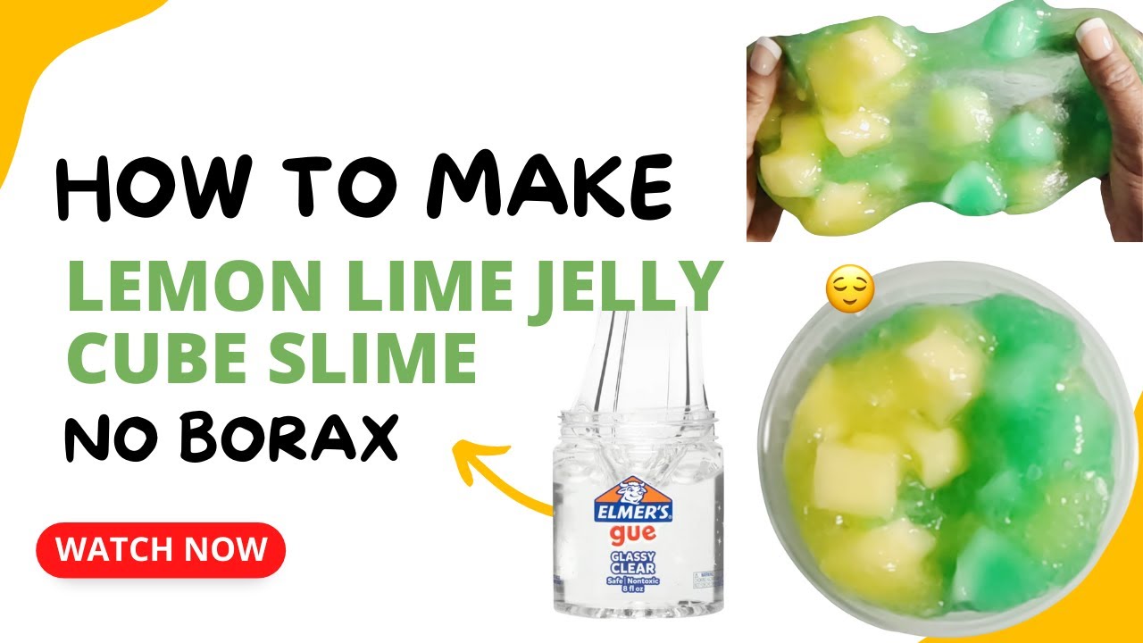 DIY Slime: Make Lemon Lime #squishy Jelly Cube #slime 5 Easy Steps ...