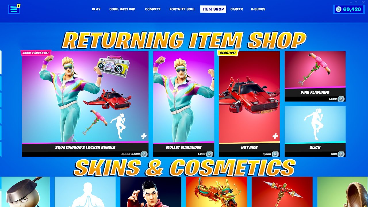 Returning Item Shop Skins & Emotes (Squatingdog's Locker & Lunar New ...