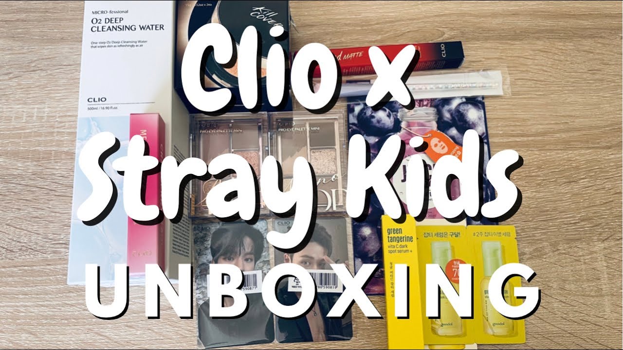 Stray Kids x Clio Cosmetics unboxing - YouTube