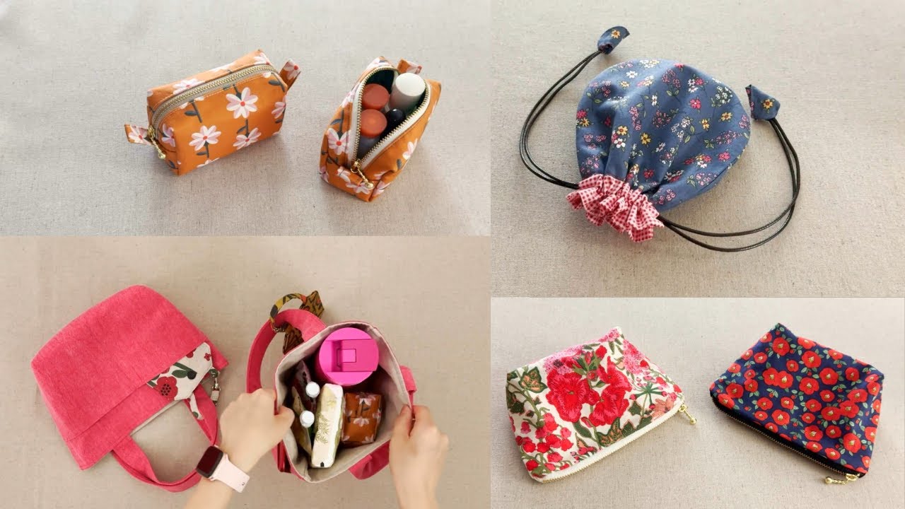 Pouch and Bag Collection (SHOTRS)👛 | DIY | Quick Easy Sewing - YouTube