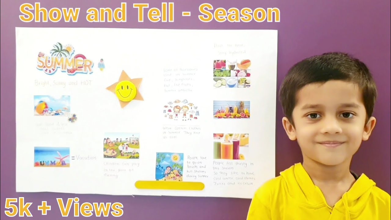 Show and tell Activity | Project on seasons |Best topic for show and ...