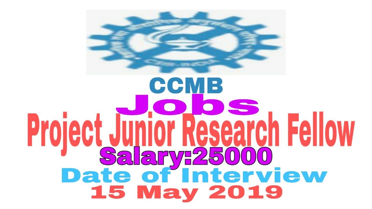 Jobs at CCMB Project Junior Research Fellow 2019-J&K - YouTube