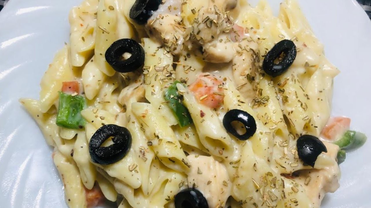 White sauce pasta recipe|Easy creamy and cheesy white pasta recipe ...