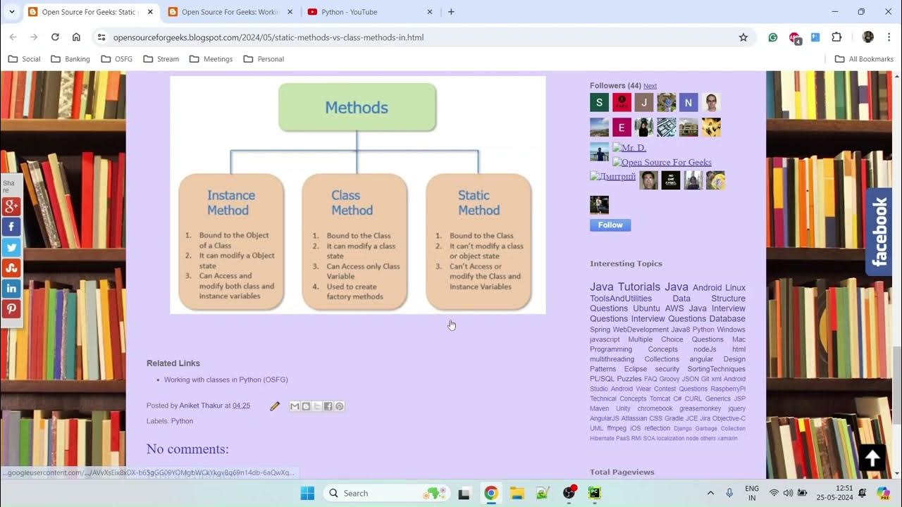 Classstatic Methods And Dataclass In Python Youtube