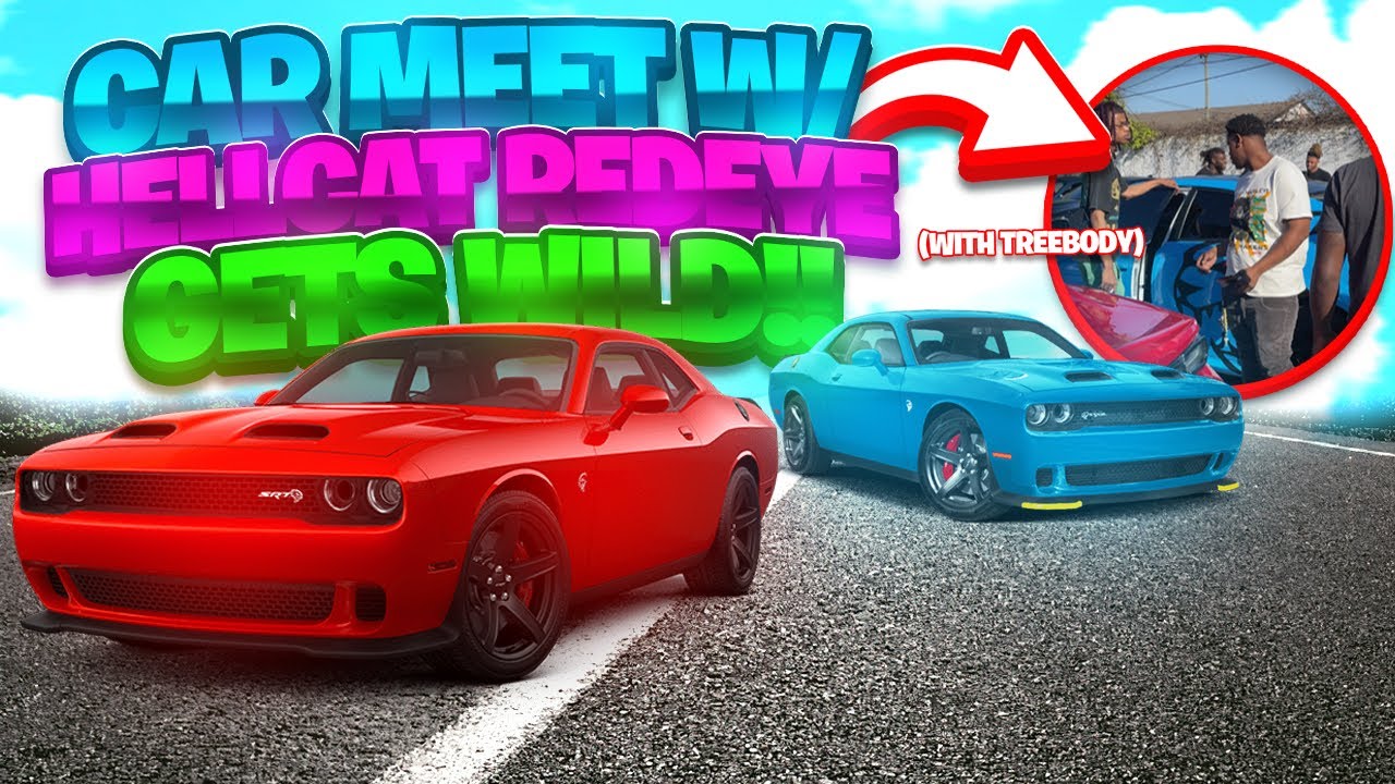 CAR MEET WITH HELLCAT REDEYE GETS WILD!! (WITH @treebody) - YouTube