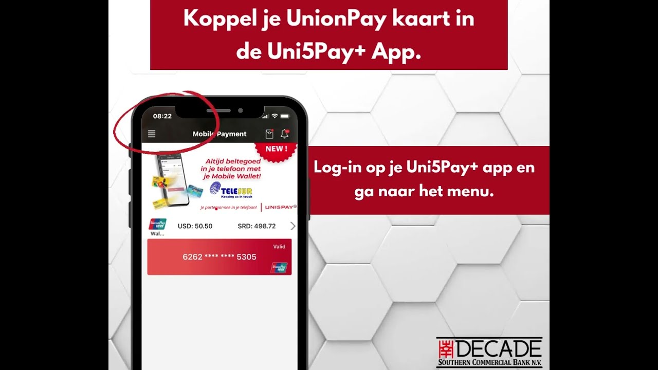Hoe koppel je je UnionPay kaart in de Uni5Pay+ app? - YouTube