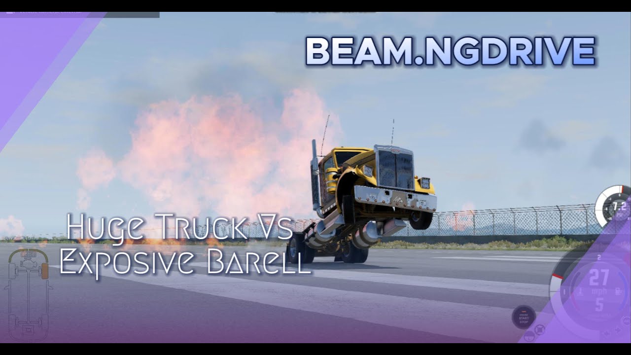 Cars Vs Explosive Barrel #6 - BeamNg.Drive - NgBeam nd Crash # ...