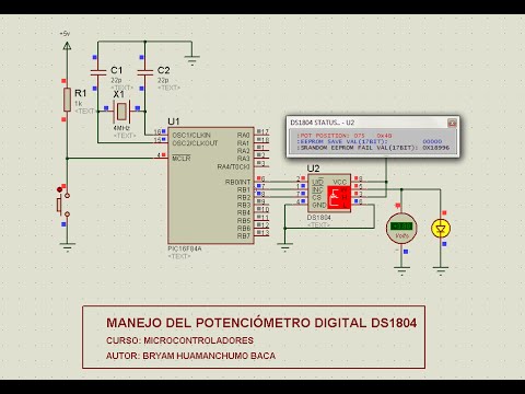 Manejo del potenciómetro digital DS1804 - YouTube