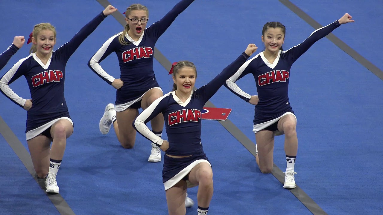 Chaparral J.V. Cheer Squad at the 2018 CSCA State Tournament - YouTube