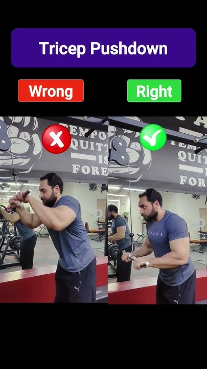 Tricep Pushdown Correct Form Avoid These Mistakes Shorts Tricepsworkout Youtube