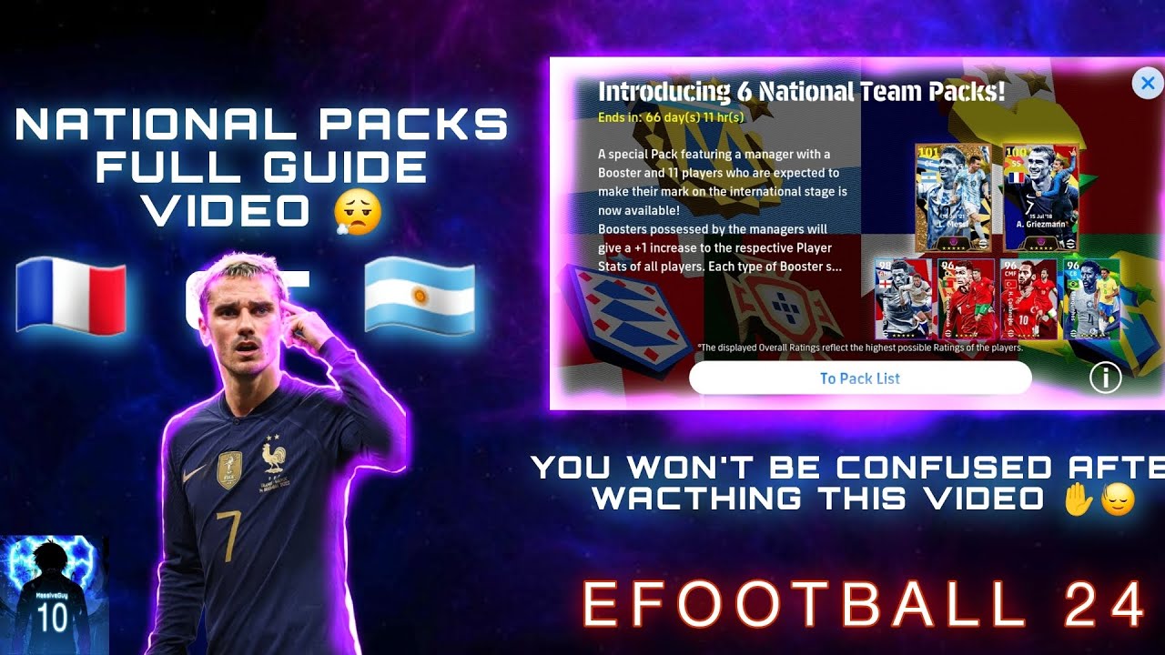 Full Guide on National packs || Efootball 24 - YouTube