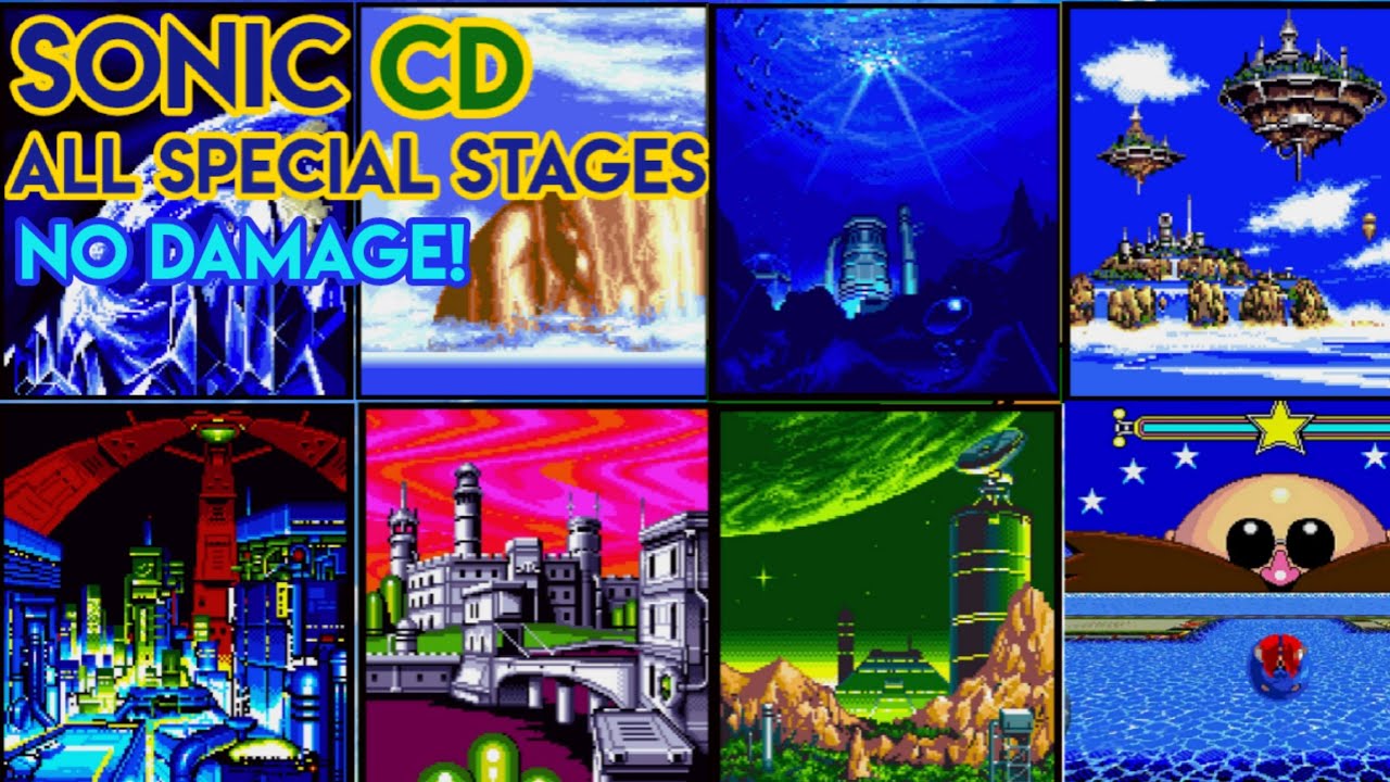 sonic CD, all special stages(extra incluided)/ソニックCD, 全特別な壇(追加含まれる ...